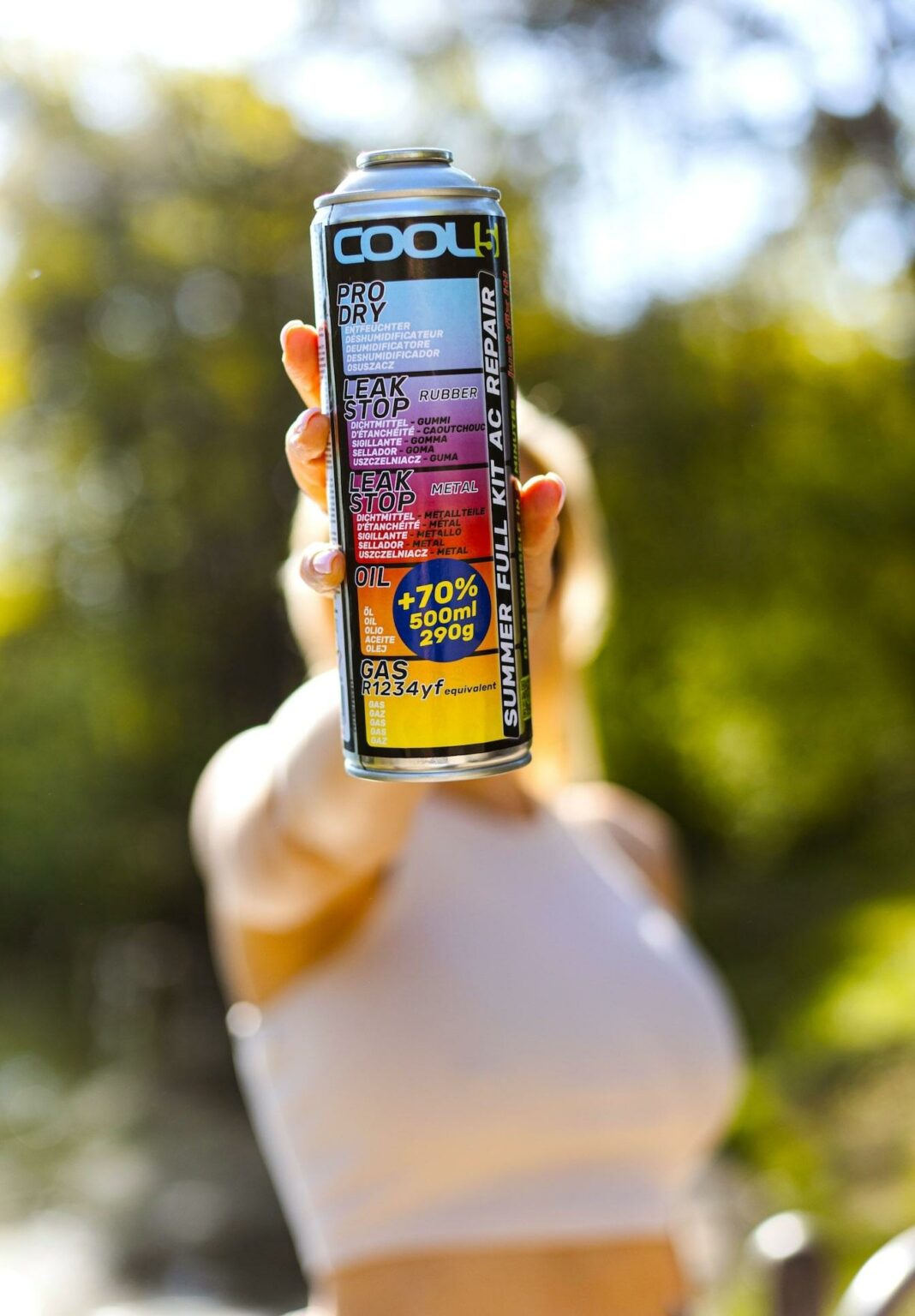 COOL5 5in1 SUMMER FULL KIT AC REPAIR R134a 290g + câble avec manomètre (1994-2016) - COOL5